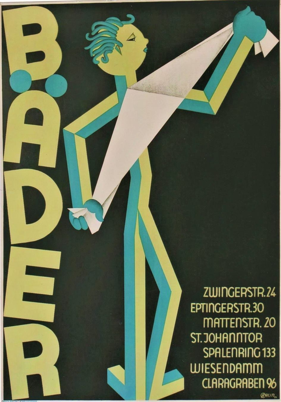 BAEDER BASEL 1928 Original Plakat (Gebraucht) in Blonay für CHF 2950 – mit Lieferung auf Ricardo ...