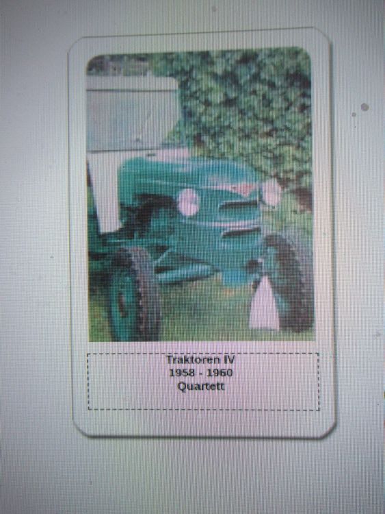 Traktoren 1958 - 60 IV 52 Karten Quartett (Neu und originalverpackt) in Herznach für CHF 32 ...