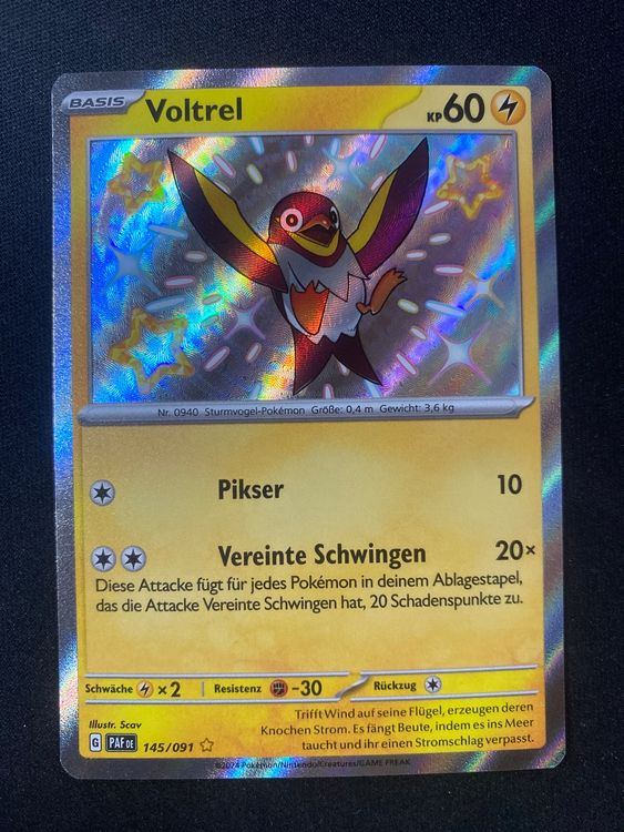 Shiny Wattrel 145 - Voltrel - Paldean Fates - DE (Neu (gemäss ...