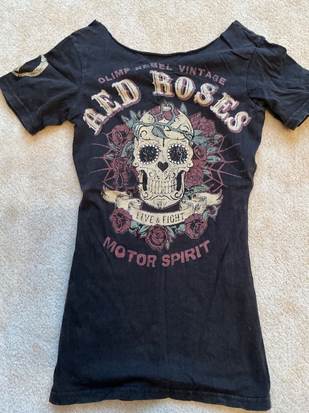 Neues T-Shirt live and fight Gr. XS Red Rose, Olimp (Neu (gemäss ...