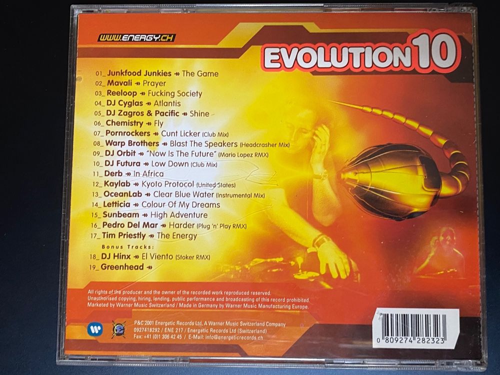 DJ Snowman – Evolution 10 CD – Hard Trance Rarität (Gebraucht) in Muri ...
