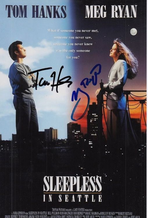 SLEEPLESS IN SEATTLE Meg RYAN Tom HANKS / TOP AUTOGRAMME (Gebraucht) in ...