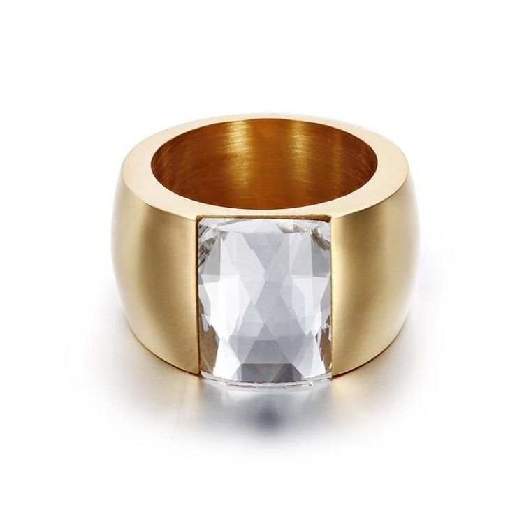 Gold ring crystal stone | Kaufen auf Ricardo