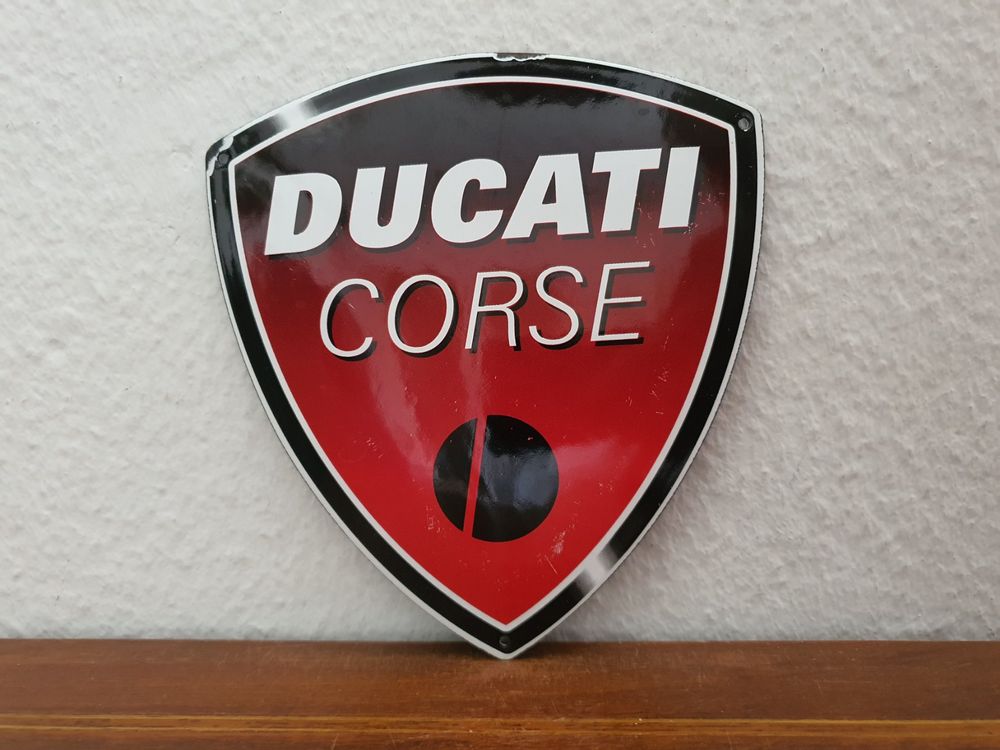 Emailschild Ducati Corse Motorrad Logo Emaille Schild Retro | Kaufen ...