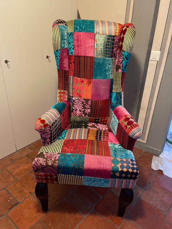 Kare Design Ohrensessel Patchwork | Kaufen auf Ricardo