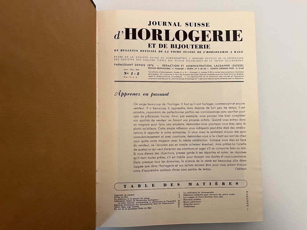 Journal Suisse d’horlogerie & de Bijouterie ///S483 | Kaufen auf Ricardo