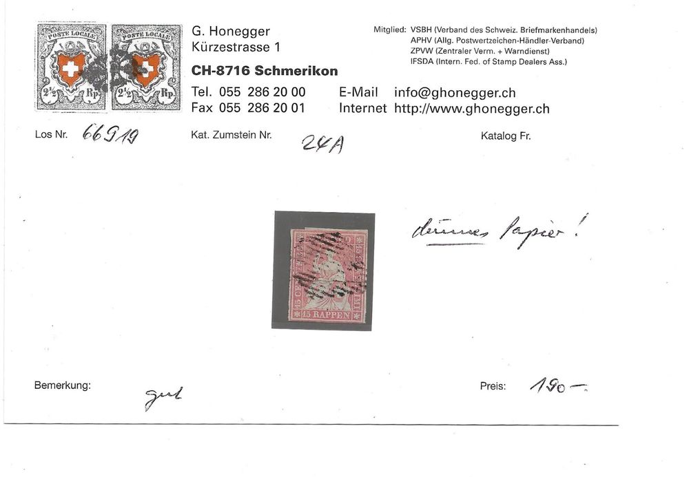 Strubel 24A dünnes Papier mit Befund (Gebraucht) in Sirnach für CHF 16 – mit Lieferung auf ...