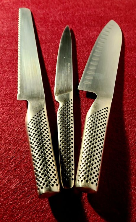Drei Küchemesser von Global (Gebraucht) in Trimbach für CHF 114 – mit Lieferung auf Ricardo kaufen