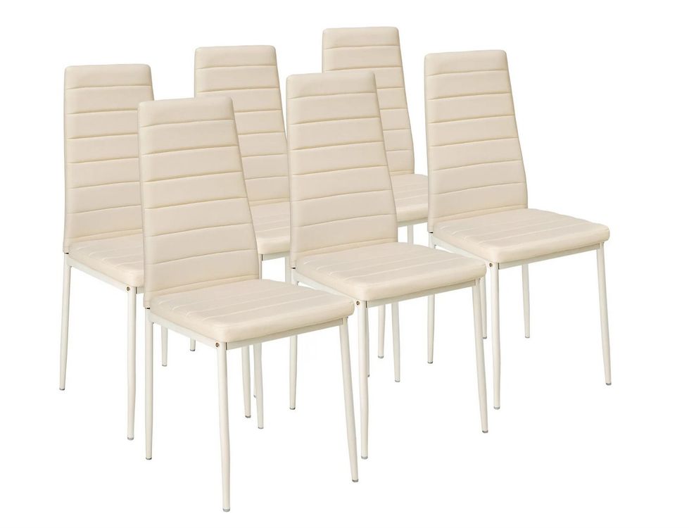 Wunderschöne Esszimmerstühle 6er Set Beige Bilder