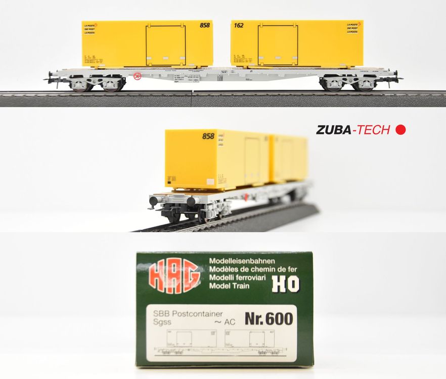 Hag 600 Postcontainerwagen SBB, H0 GS mit OVP (Gebraucht) in St. Gallen für CHF 48 – mit ...