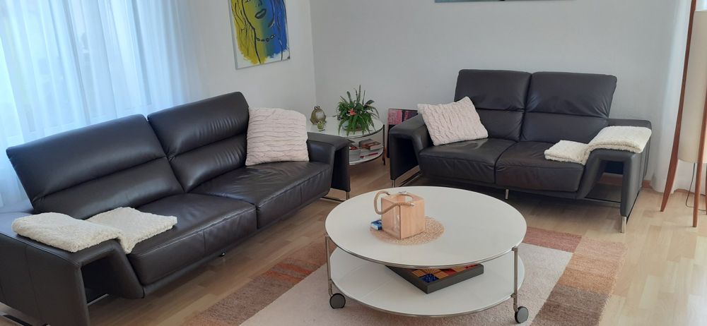 Lederpolstergruppe 2er und 3er Sofa (Gebraucht) in Giebenach für CHF 25 – nur Abholung auf ...