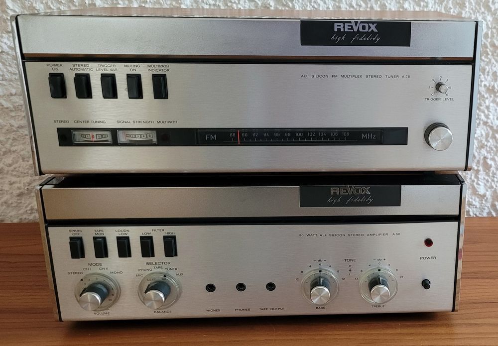 Revox A50 und A76, Verstärker + FM-Tuner (Gebraucht) in Hottwil für CHF 89 – nur Abholung auf ...