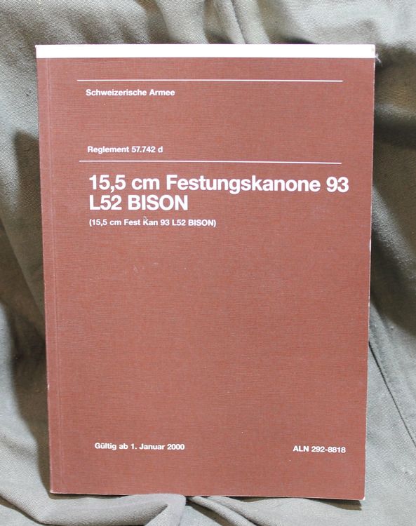 15,5 cm Festungskanone 93 L52 BISON, Regl. 57.742 (Gebraucht) in Belp für CHF 142 – mit ...
