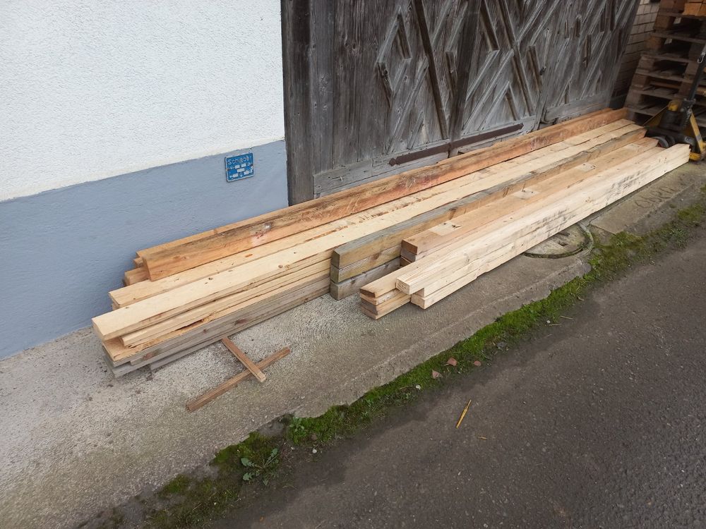 Bauholz, Balken, Latten, Bretter ~130lfm (Gebraucht) in Zihlschlacht ...