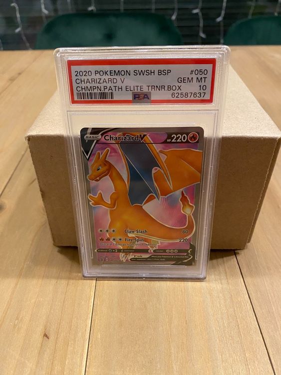 2020 POKEMON SWSH BSP CHARIZARD V CHAMPIONS PATH #50 PSA 10 | Kaufen ...
