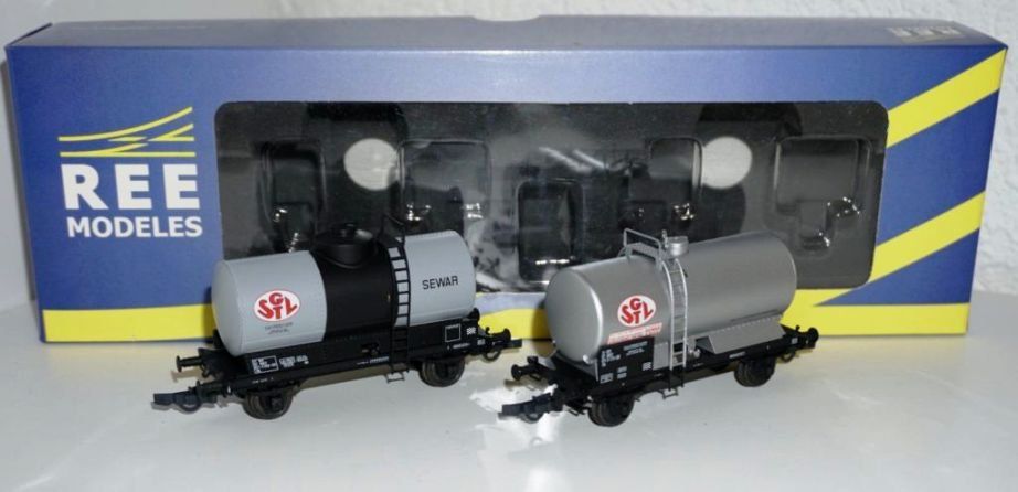 REE modeles H0: 2 x OCEM Kesselwagen der SGTL, SNCF, DC, neu (Neu und ...