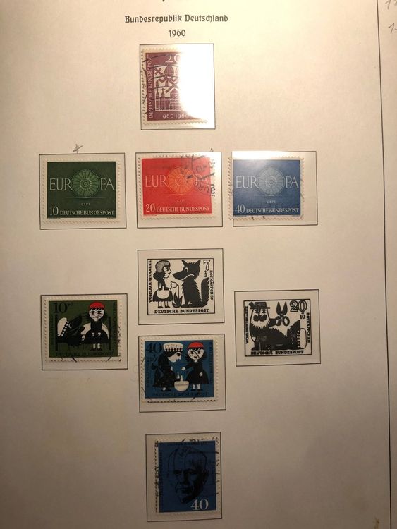 7 timbres oblit. 1960 Allemagne RFA (Gebraucht) in Charmey (Gruyère) für CHF 1 – mit Lieferung ...