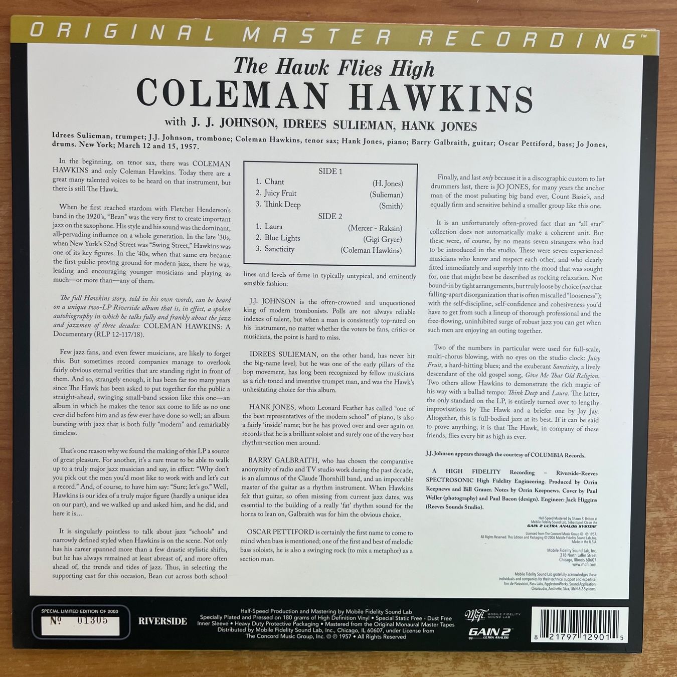 Coleman Hawkins - The Hawk Flies High / Audiophile MFSL 2007 (Neu ...