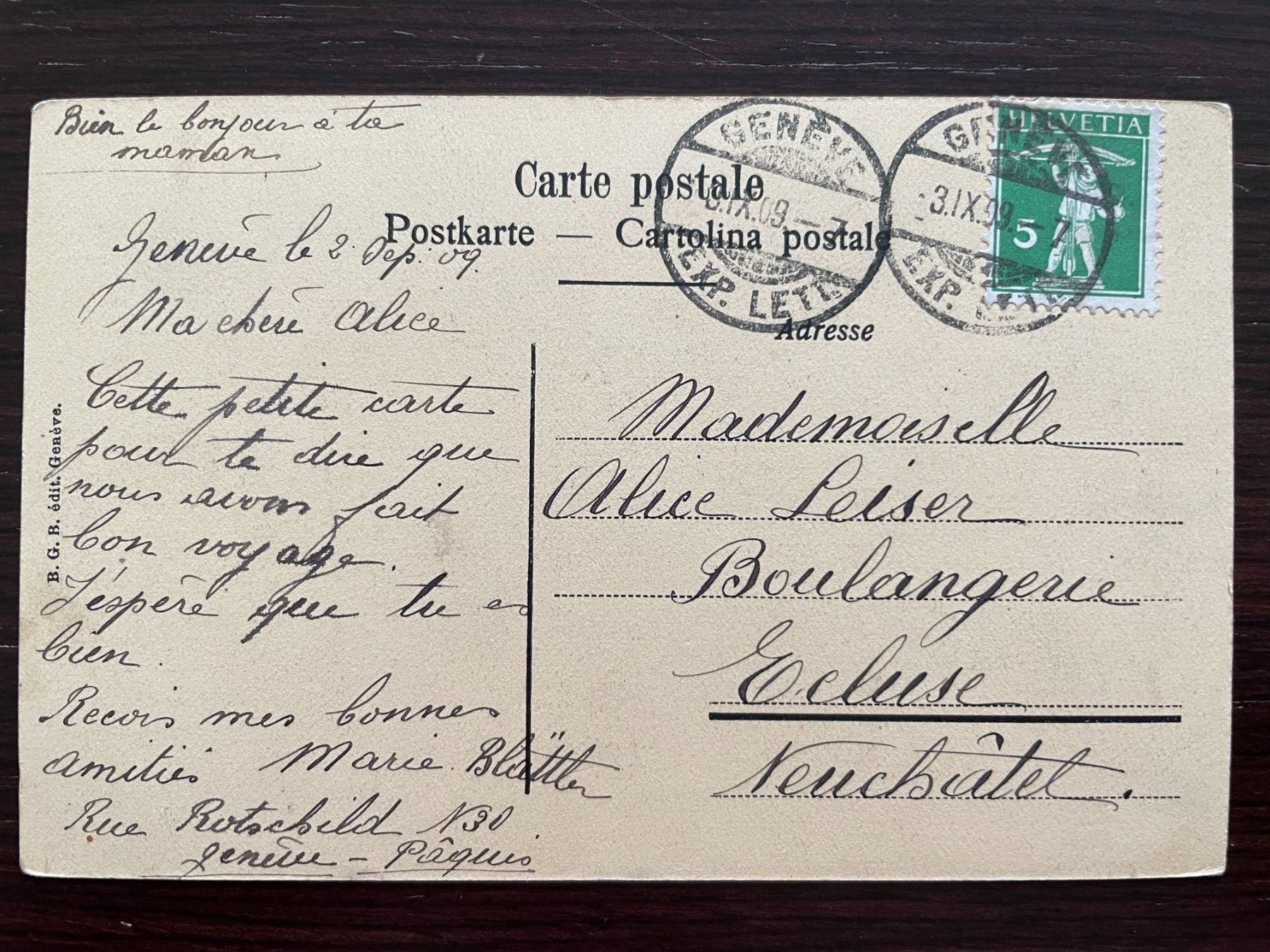 GENÈVE Hotel des Postes et Rue du Mont-Blanc, TRAM, 3 CP (Gebraucht) in ...