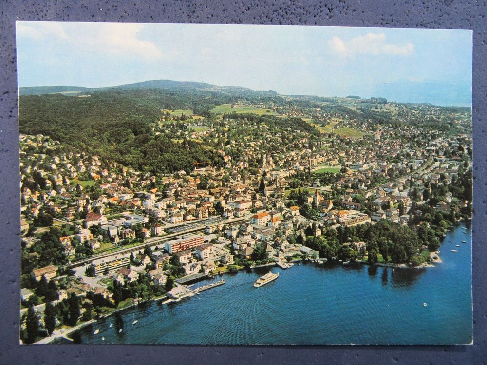 AK ZH KÜSSNACHT ZÜRICHSEE LUFTAUFNAHME AERO-FOTO | Kaufen auf Ricardo