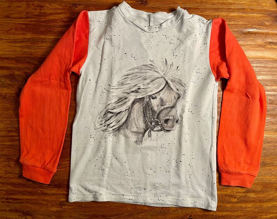 UNIKAT: schönes Shirt mit Pferd Gr. 146 (Gebraucht) in Buchrain für CHF 9 – mit Lieferung auf ...