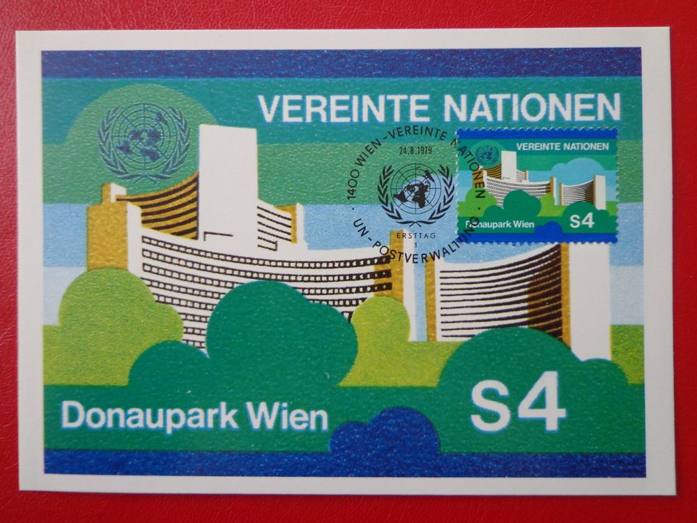 Maximumkarte MK 24.8.1979 UNO WIEN Dauerserie (Neu (gemäss Beschreibung)) in Le Locle für CHF 3 ...