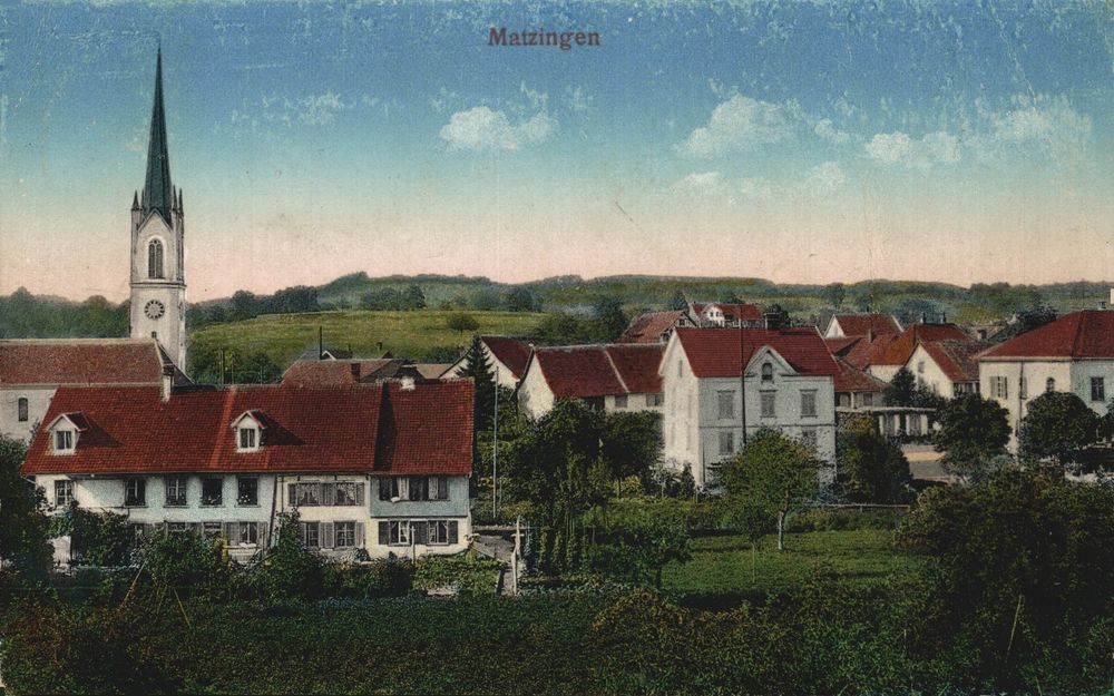 Matzingen, Teilansicht mit Kirche | Kaufen auf Ricardo
