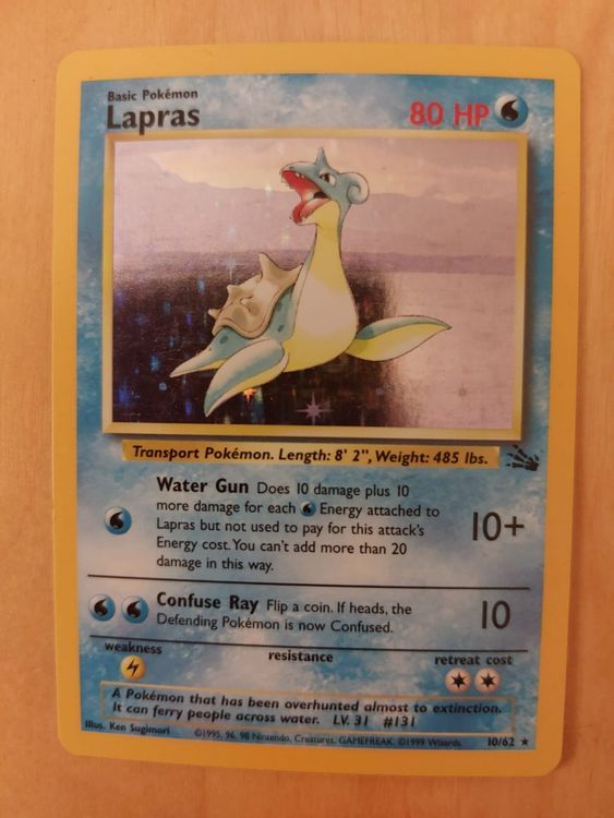 Pokémon 1999 Fossil EN Lapras 10/62 2/2 (Gebraucht) in Bern für CHF 15 ...