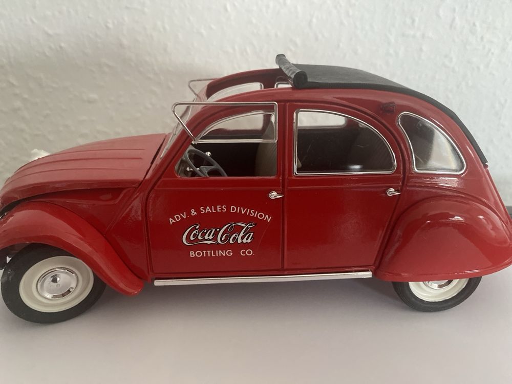 Coca Cola Citroën 2CV Oldtimer Modellauto 1/12 Rarität (Gebraucht) in ...