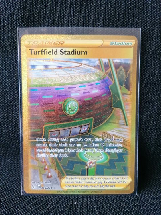 TURFFIELD STADIUM 234/203 EVOLVING SKIES GOLD POKEMON KARTE | Kaufen ...