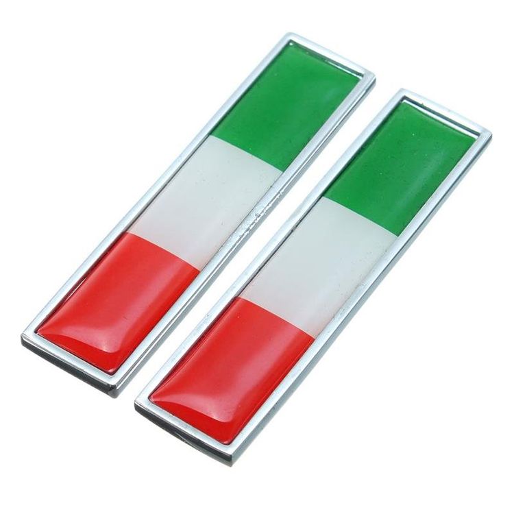2x Italien Flagge Aufkleber Emblem Auto Chrom Logo Style | Kaufen auf ...