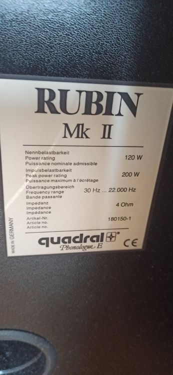 Quadral Rubin mk2 | Kaufen auf Ricardo
