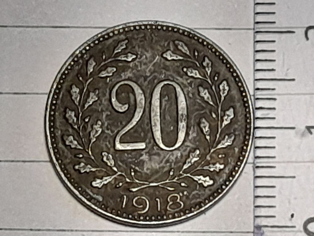 Österreich 20 Heller 1918 "Österreichisch-Ungarische" (Gebraucht) in Basel für CHF 0.8 – mit ...