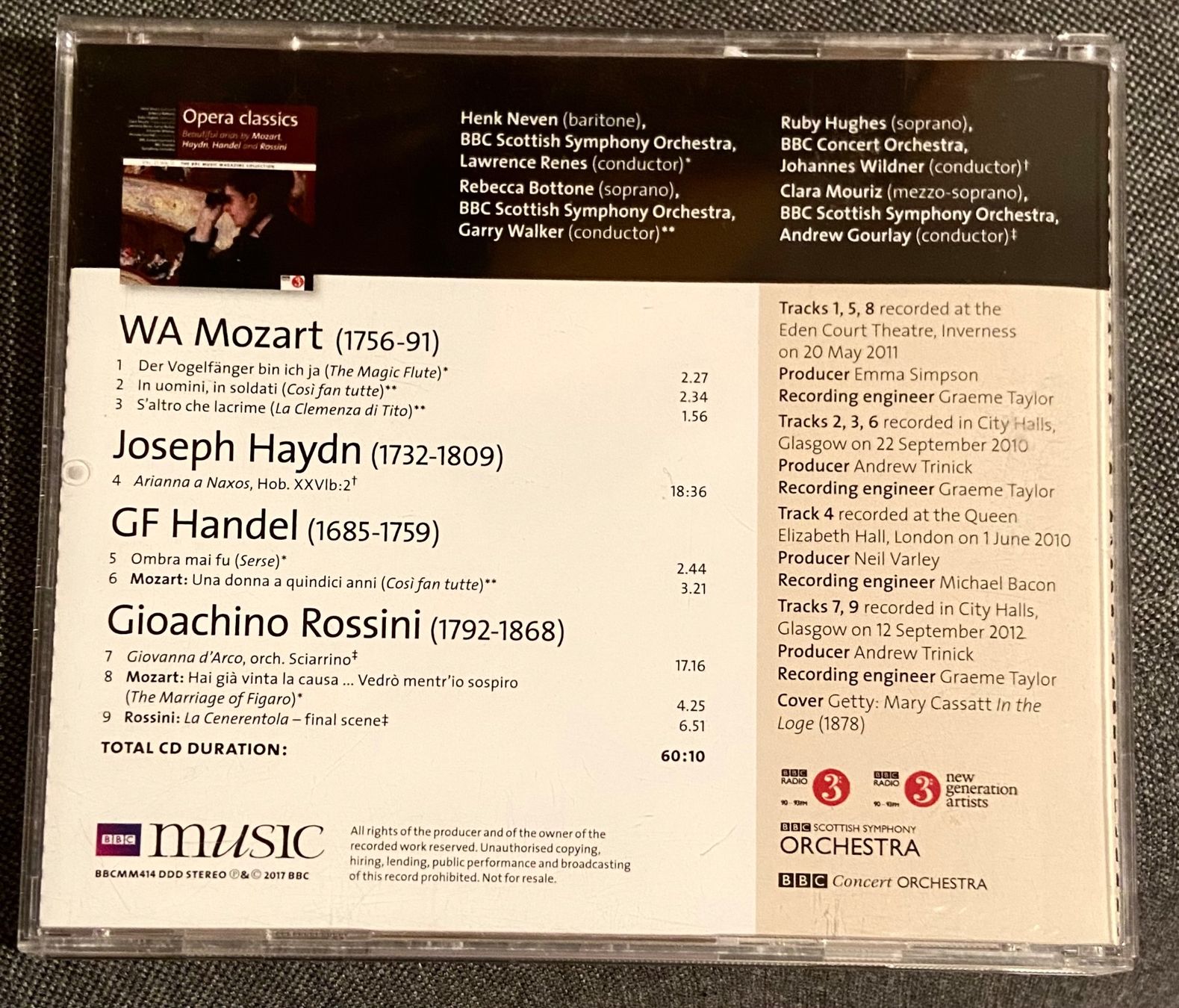 Mozart • Haydn • Händel • Rossini Opera Classics Best of (Gebraucht) in ...