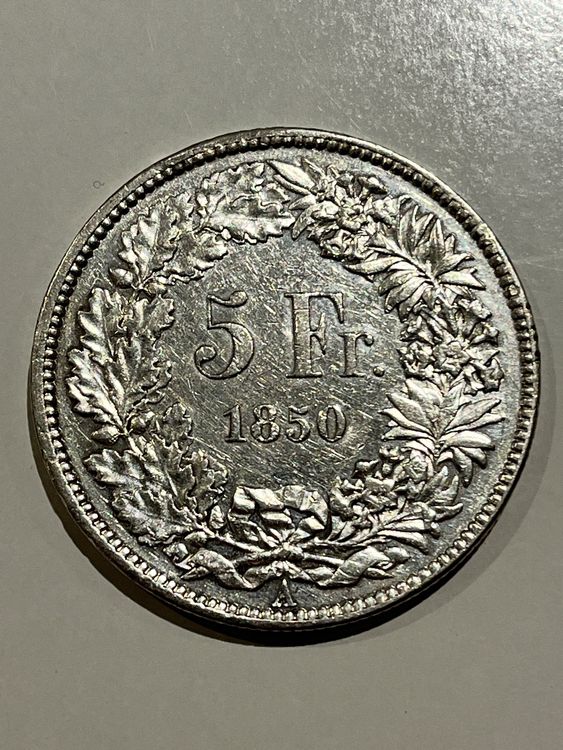 5 Franken 1850 vorzüglich (Gebraucht) in Münchwilen TG für CHF 305 – mit Lieferung auf Ricardo ...