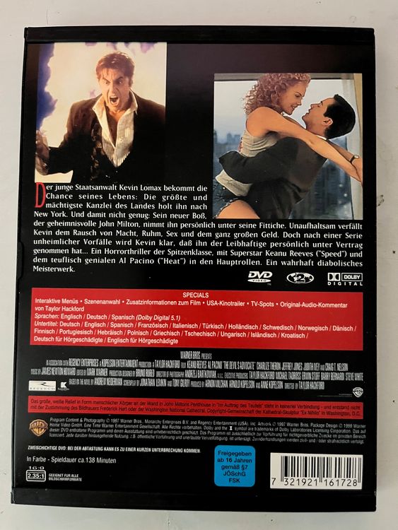Im Auftrag des Teufels (1997) DVD 📀 - Al Pacino (Neu (gemäss Beschreibung)) in Sierre für CHF 4. ...