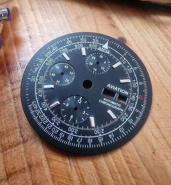 Aviation dial for ETA Valjoux 7750 37.7mm (Neu (gemäss Beschreibung ...