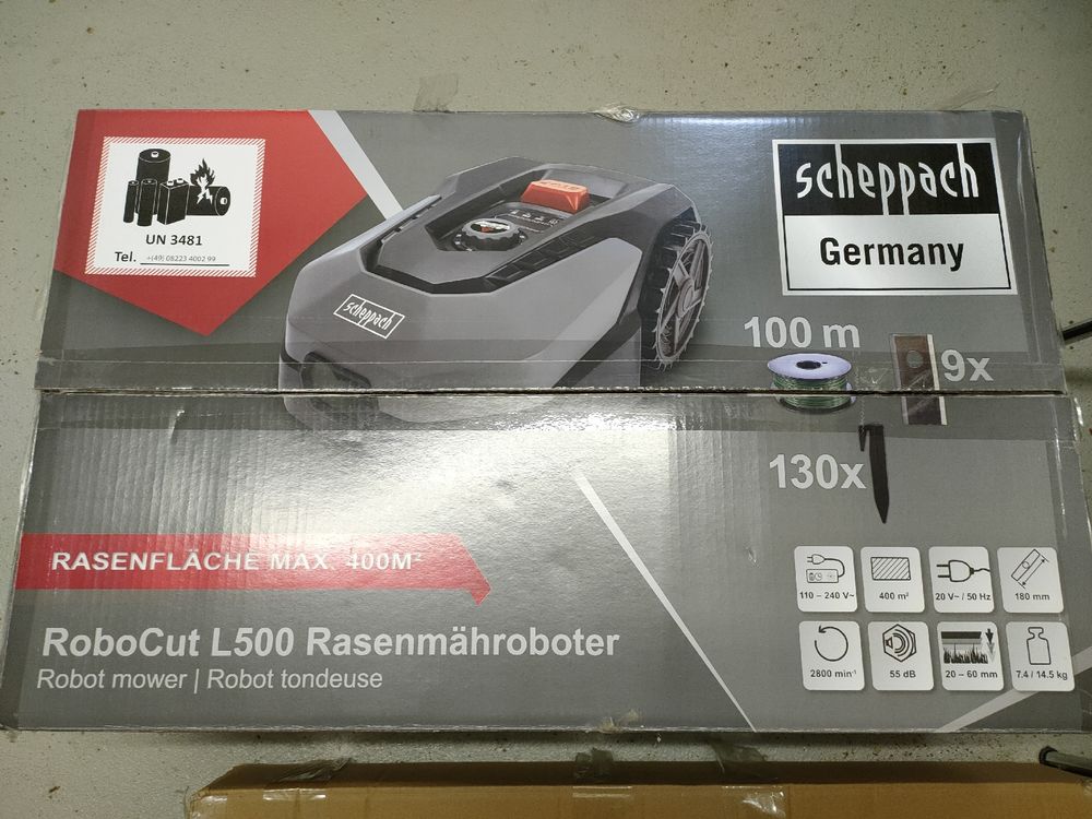 Scheppach Mähroboter L500 mit Garage, neu, ungebraucht (Neu und ...