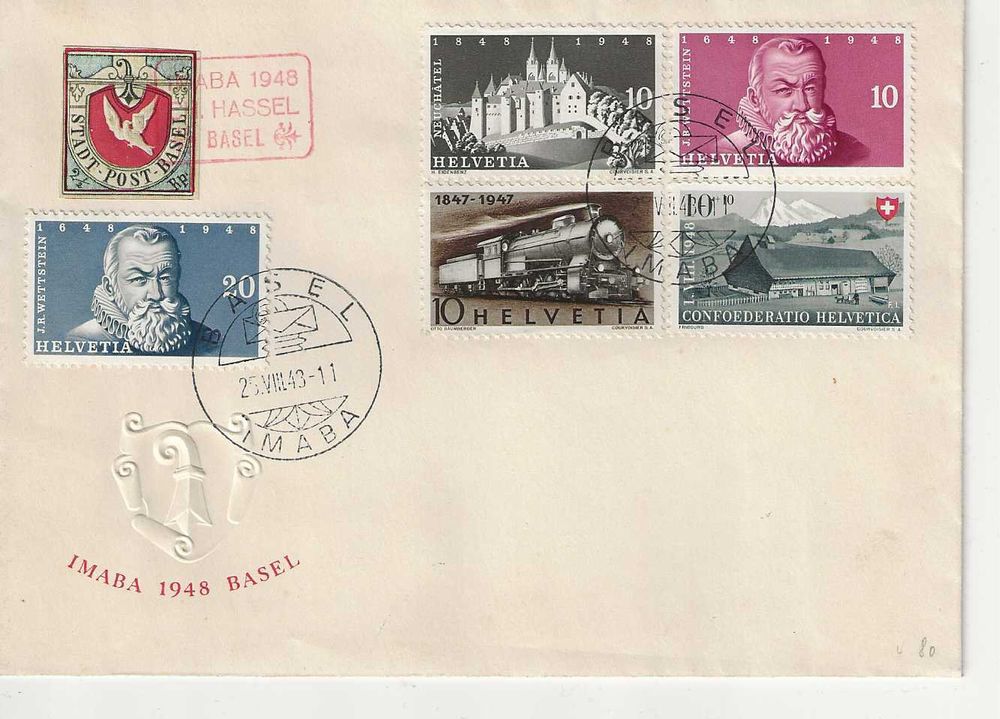 enveloppe IMABA 1948 timbre 281-284 | Kaufen auf Ricardo