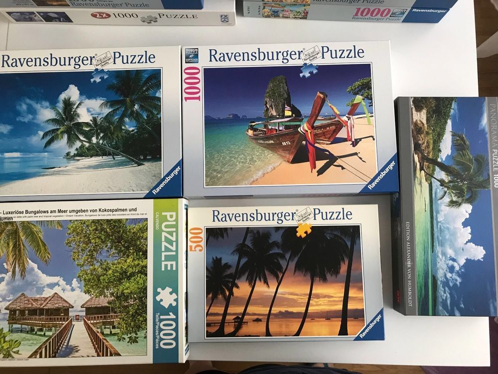 Puzzle Set Strand 500 + 4x1000 | Kaufen auf Ricardo