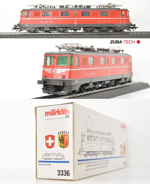 Märklin 3336 E-Lok Ae 6/6 Kanton Genf SBB H0 WS Analog OVP (Gebraucht ...