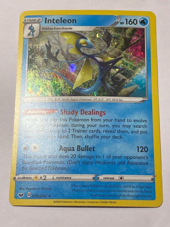 Pokemonkarte Inteleon holo | Kaufen auf Ricardo