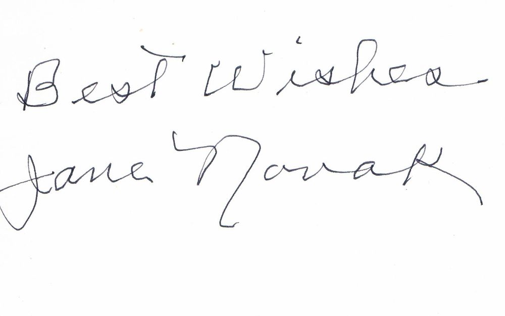 Jane Novak 1896-1990 Autogramm signiert Karte 10x15cm (Gebraucht) in ...