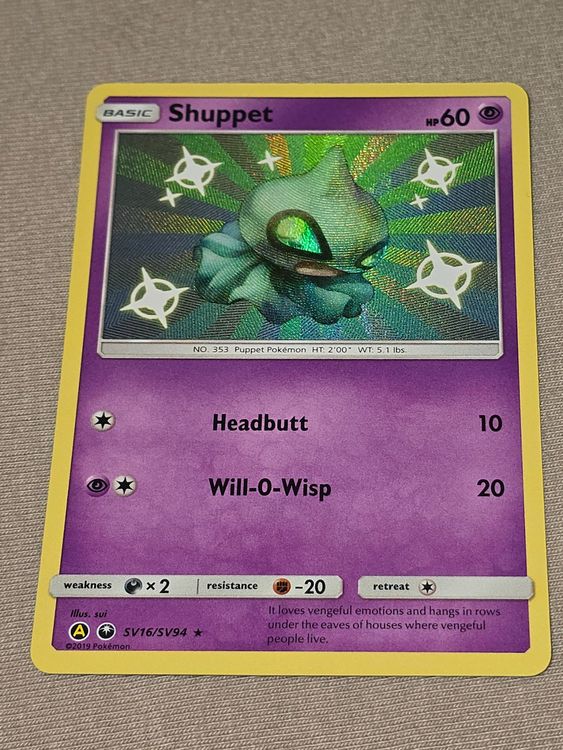 Pokemon Hidden Fates Shuppet Holo [NEU] (Neu und originalverpackt) in ...