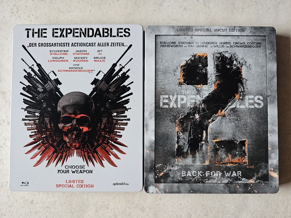 The Expendables - Teil 1 & 2 / Steelbook Bluray Editionen (Gebraucht ...