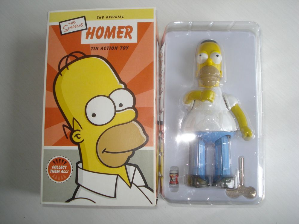Blech Roboter Simpsons Homer zum Aufziehen (Neu (gemäss Beschreibung ...
