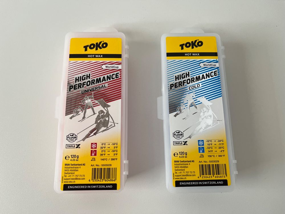 TOKO High Performance Hot Wax, Set blau und rot, Fabrikneu! (Neu und ...
