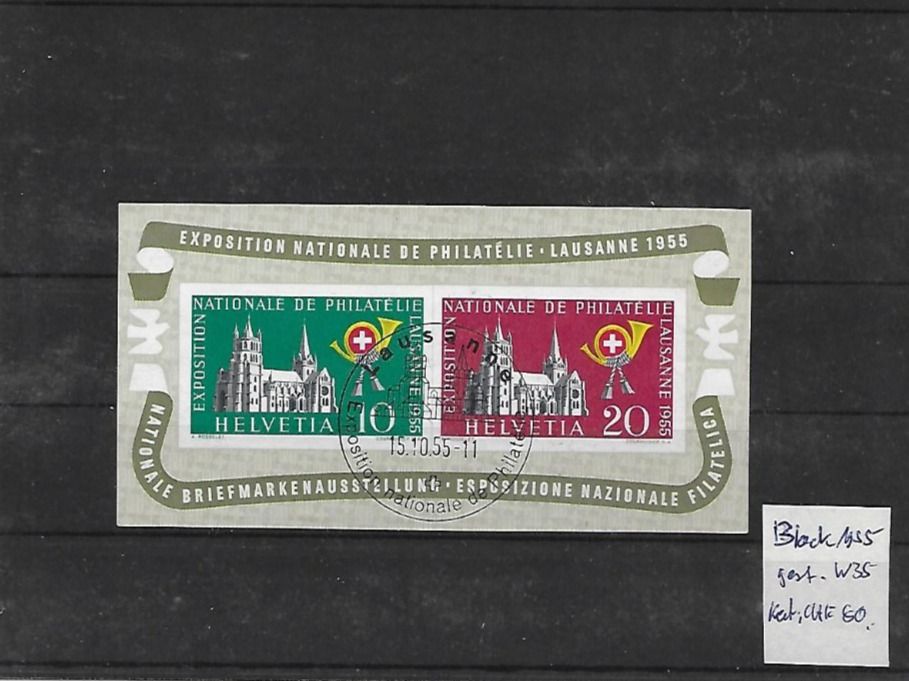 Block 1955 gest. Kat: CHF 80.- (Gebraucht) in Basel für CHF 4 – mit Lieferung auf Ricardo kaufen