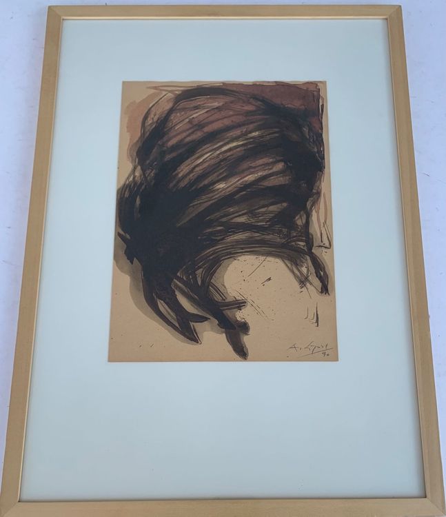 Abstrakte Mischtechnik unleserlich Sign | Kaufen auf Ricardo