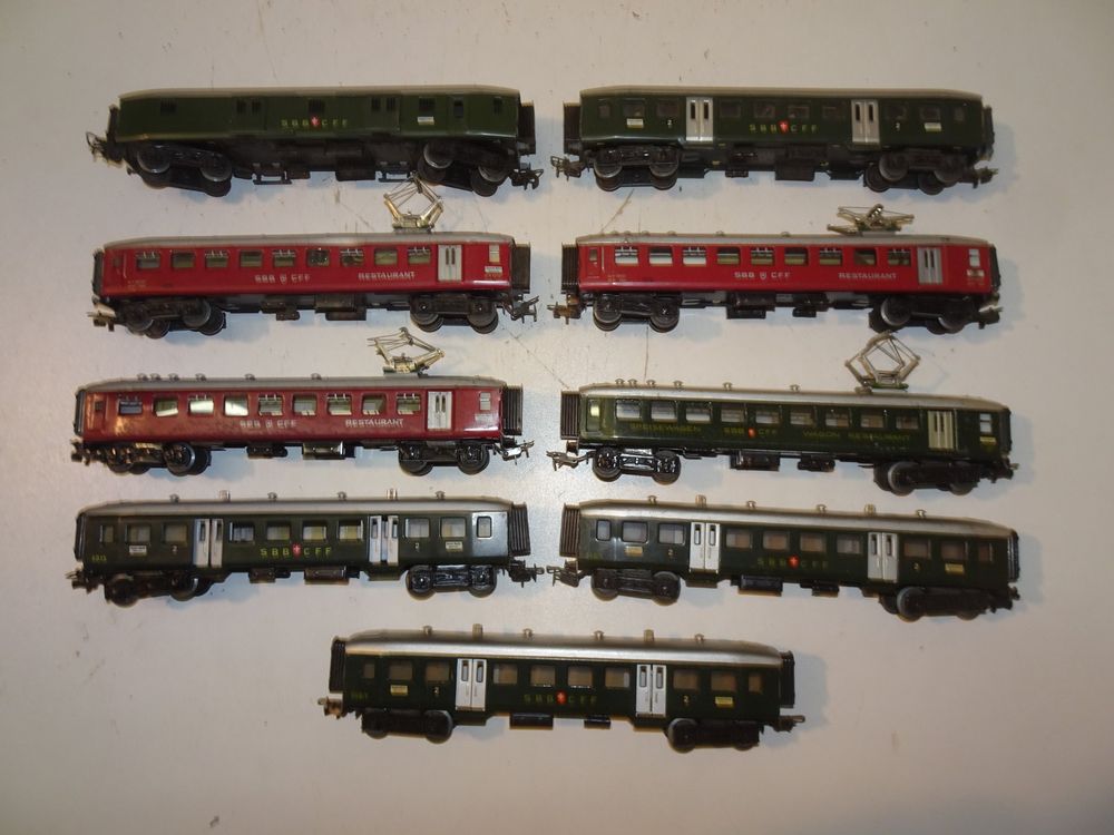 9 Märklin Personenwagen Restaurant SBB Blech Drehflügel HO | Kaufen auf Ricardo